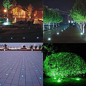 RSN LED 5W Landscape Lights 12V Low Voltage LED Well Lights IP67 Waterproof Ground Lights with Stainless Steel Cover, Landscape Lighting for Step, Driveway, Deck, Garden Lights Outdoor (Warm White)