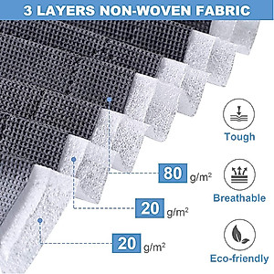 PACKLINER - Pack of 3 Clothes Storage Organizer (Grey) - Foldable Blanket Storage Bags for Clothes with Clear Window View - Clothing Storage Bags with Durable Handles for Dorm, Pillows, Bedding