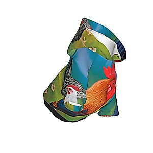 Lawn Grass Dog Hoodies, Pet Clothes Costumes, Pets Wear Hoodie Sweatshirts Jacket for Dogs Cats Outdoor, Small Medium