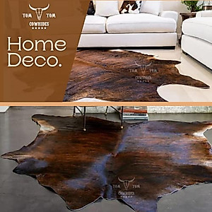 TomTom Cowhides Dark Brindle Reddish 6x6
