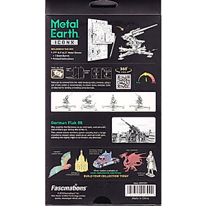 Fascinations Metal Earth Premium Series German Flak 88 3D Metal Model Kit