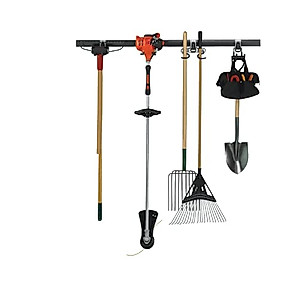 Rubbermaid FastTrack Garage Storage System Tool Hanging Kit, Garage Organization, Wall Mount Holder for Garden Lawn Tools