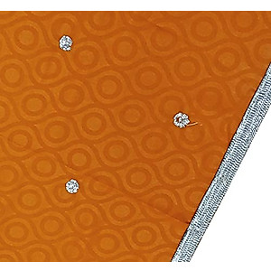 Peegli Indian Vintage Yellow Dress Material Georgette Recycled Fabric Embroidered DIY Craft Textile