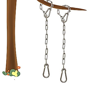 MIKMAYTOO Heavy Duty Stainless Steel Chain 550LB Capacity for Punching Bags Hanging Chair Hammocks Swing Trapeze Yoga (68, 4MM-2 PCS)