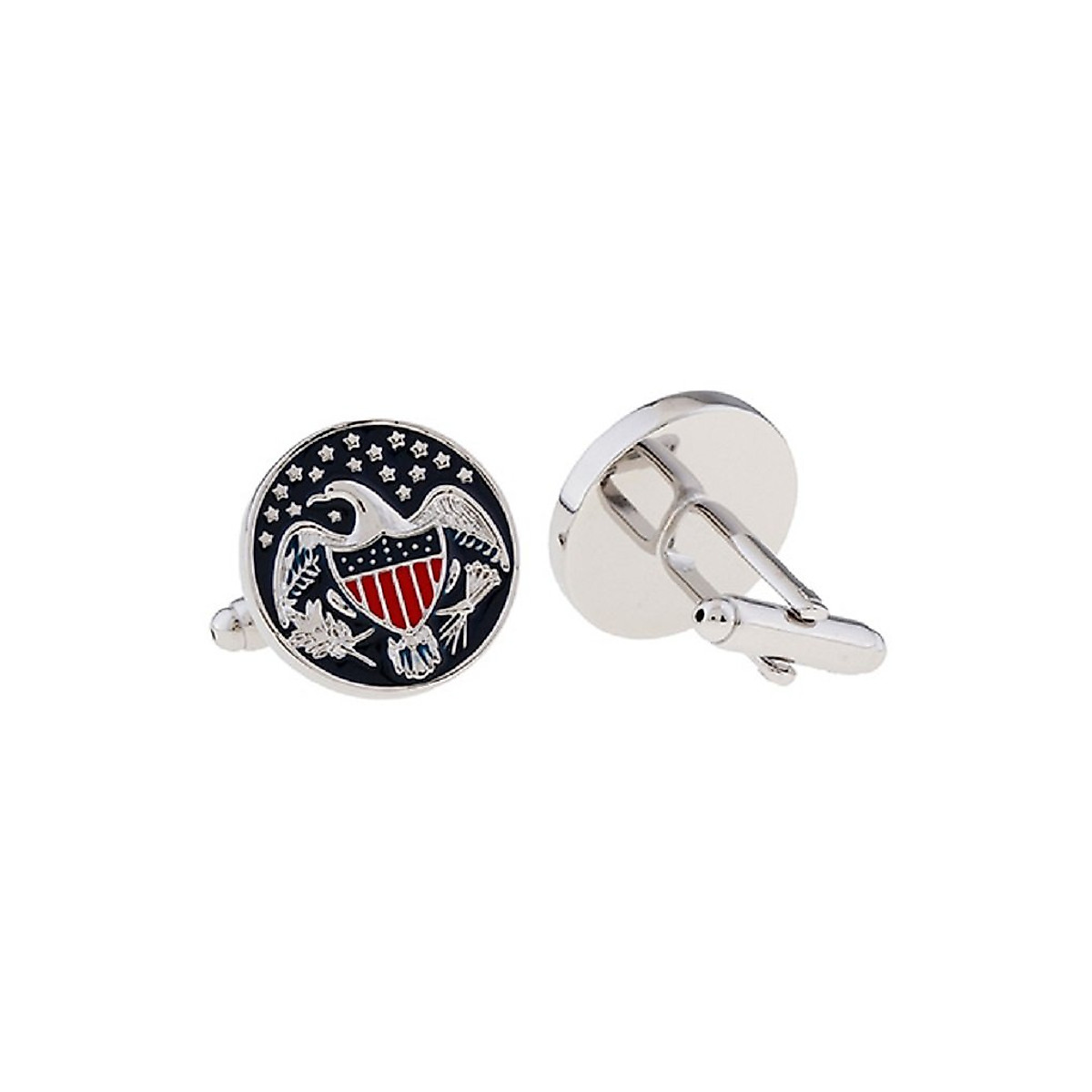 MRCUFF Seal America American Eagle USA President POTUS Pair of Cufflinks in a Presentation Gift Box & Polishing Cloth
