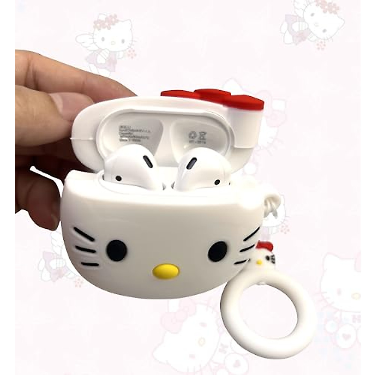 2Pack Cartoon Cases Cover for Airpod 1&2,Kawaii Funny 3D Cartoon Anime Character Unique Fancy Soft Silicone Charging Case Cover Suitable for Men and Women