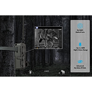 Meidase Cellular Trail Camera S950, Game Camera with 4G LTE, Clear 100ft No Glow Night Vision, Sends Picture to Cell Phone App