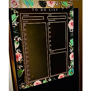 Magnetic Calendar for Refrigerator Boho, Fridge calendar magnet, Refrigerator calendar, Clear calendar for fridge