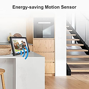 SAMMIX Digital Picture Frame Digital Photo Frame WiFi 10.1 Inch IPS Touch Screen, 16GB Storage, Motion Sensor, Auto-Rotate,Share Photos via Free App