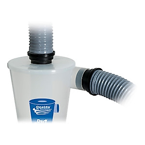 Oneida Air Systems Dust Deputy 2.5 Deluxe Cyclone Separator Kit: Portable Collector with Clear Bucket for Wet/Dry Shop Vacuums (DD 2.5 Deluxe 5-Gal)