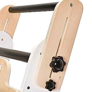 MARKVILLE Wooden Baby Walker with Wheels, Adjustable Baby Activity Center Walker Push and Pull Toy, Learning Walker for Baby Boys and Girls Natural Wood Toddler Toys Baby Gift Develops Motor Skills