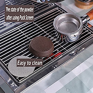 YAMASO 58.5mm Puck Screen Espresso,1.7 mm Thickness Reusable Contact Plate Coffee Maker Press Mesh(100um)