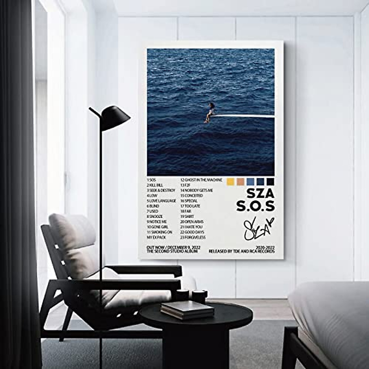 Gaobi Sza Poster Sos Album Cover Posters Poster Decorative Painting Canvas Wall Art Living Room Posters Bedroom Painting 12x18inch(30x45cm)