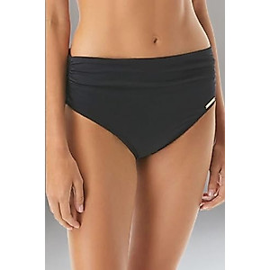 Vince Camuto Women's Standard Convertible High Waist Bikini Bottom Swimsuit, Surf Shades Black, Medium