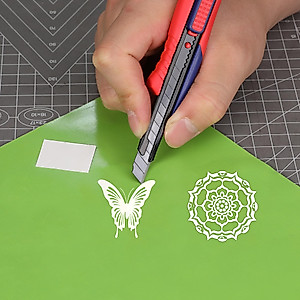 WORKPRO 2-In-1 Safety Utility Knife Retractable Snap-off blade, Metal Box Cutter Set, Razor Knife Exacto Craft Knives, with 10 Extra 9mm Blades, Pack of 3