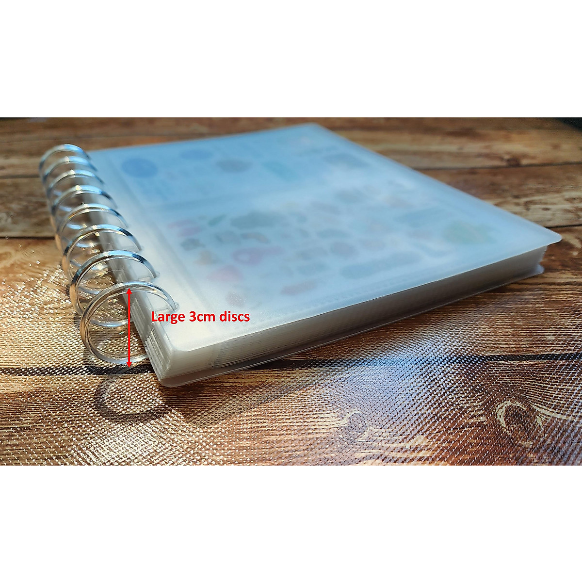 Disc Bound Sticker Storage and Photo Album with Double Sided 4x6 Pockets