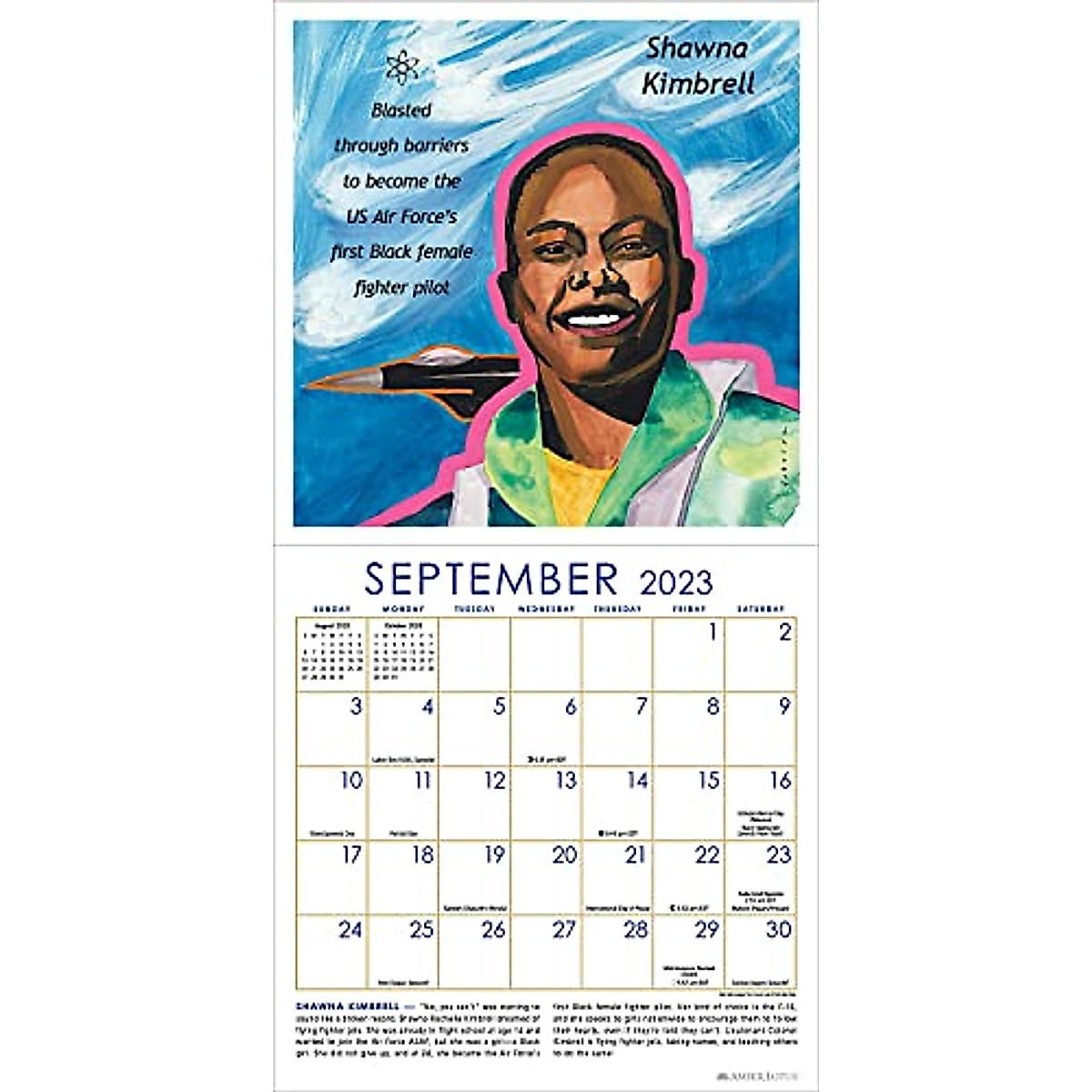 Women Who Rock Our World 2023 Wall Calendar | 12" x 24" Open | Amber Lotus Publishing