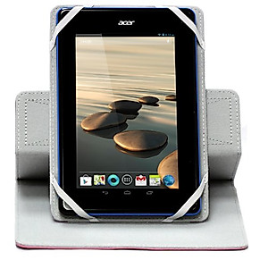 Navitech 7" Pink Case/Cover with 360 Rotational Stand & Stylus Pen Compatible with The Kindle Fire HD 7", HD Display, Wi-Fi, 8 GB/Kindle Fire HD 7", HD Display, Wi-Fi, 16 GB