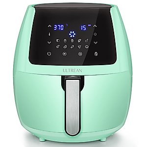 Ultrean 5.8 Quart Air Fryer, Large Family Size Electric Hot Air Fryers Oilless Cooker with 10 Presets, Digital LCD Touch Screen, Nonstick Basket, 1700W, UL Listed (Green)