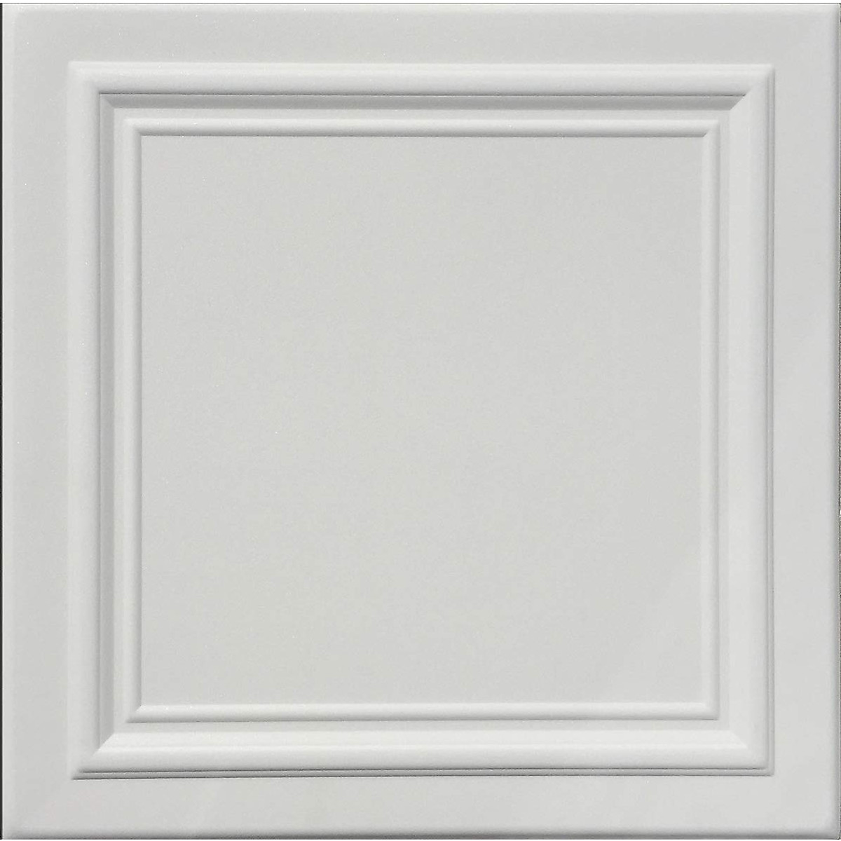 Zeta White (Foam) Ceiling Tile - 40pc Box - Decorative Ceiling Tile Easy Glue up DIY