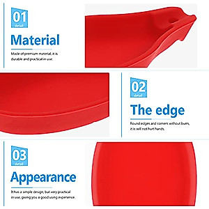 Cabilock 2pcs Spoon Rest Silicone Soup Ladle Silicone Holder Silicone Spatula Rest Utensil Holder Cooking Spoon Holder Chopsticks Rest Chopstick Rest