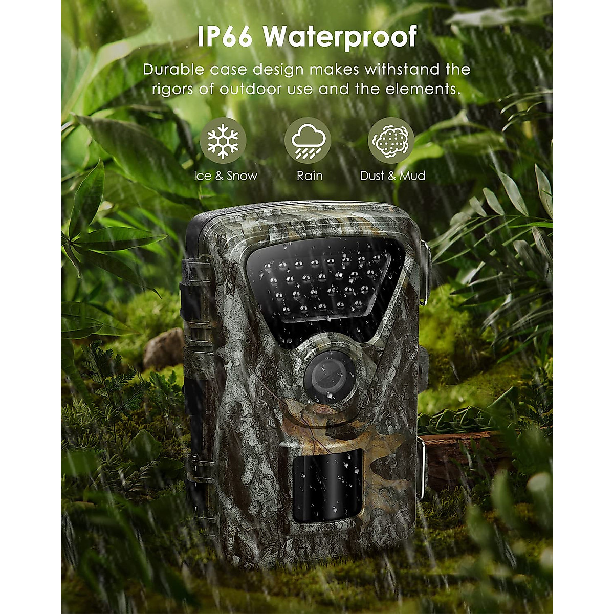 MAXDONE Trail Camera Hunting Camera Game - 1520P 28MP Trail Camera with Night Vision Motion Activated Waterproof IP66 Trail Cam 0.2s Trigger Time with 850nm Game Cameras and 2” LCD Wildlife Camera
