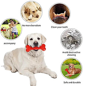 Patchy's Pets Puppy and Dog Toothbrush Dental Chew Toy Bone, Teeth Cleaning, Teething, Soft Flexible Durable Rubber Dog Toys, Small Treat Holder, Puppy and Small Breeds, Non Toxic (Yellow)