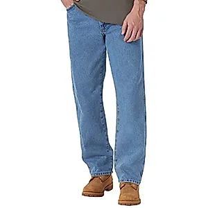 Rustler mens Classic Regular Fit Jeans, Stonewash, 36W x 32L US