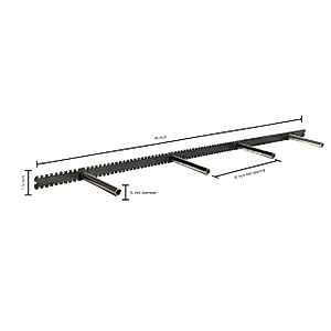 Heavy Duty Floating Shelf Bracket - 1 1/4 backplate - 9 sizes - 3/4 Rod Diameter - 4, 6, and 9 inch rod length