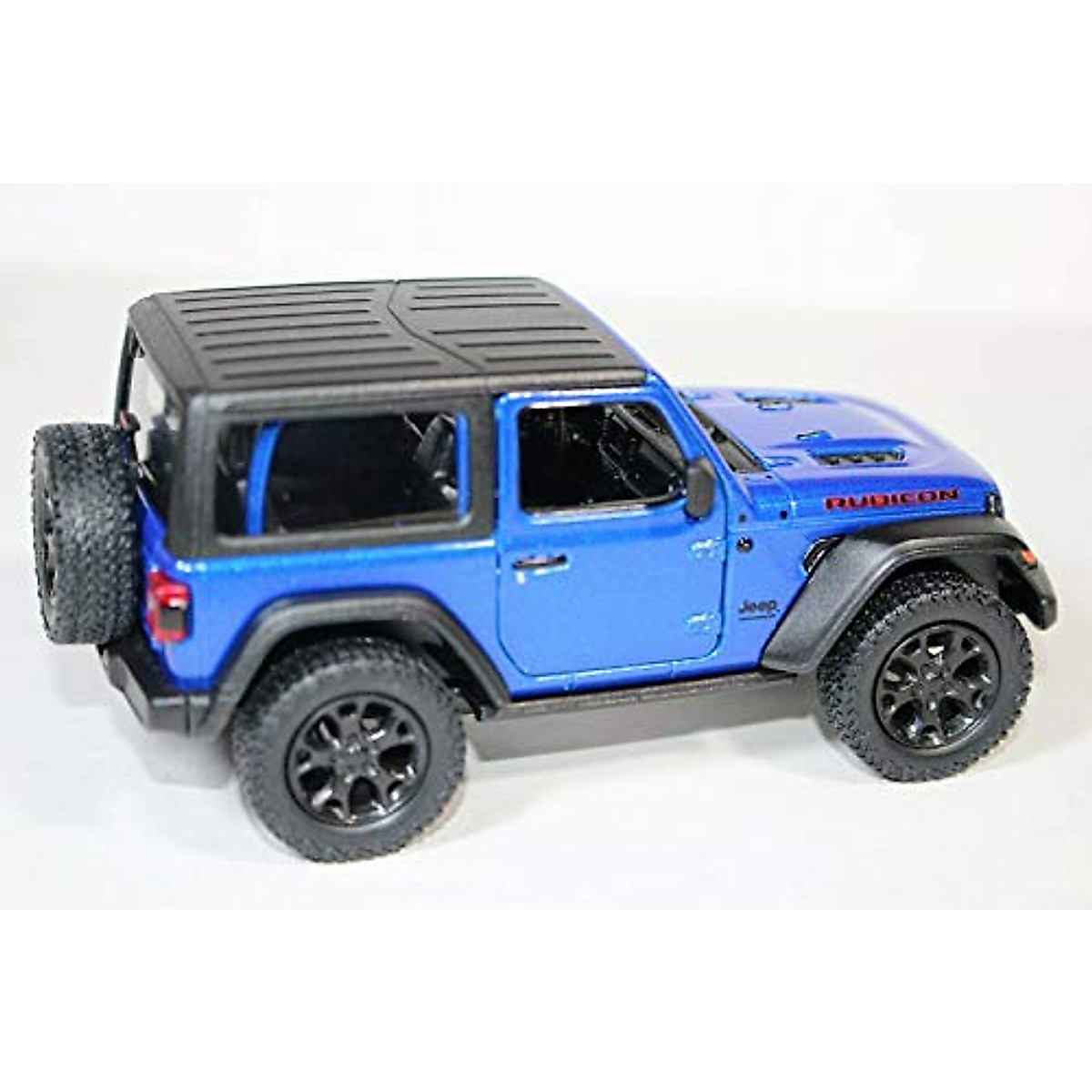 KiNSMART 2018 Jeep Wrangler Rudicon Hard Top Blue 5" 1:34 Scale Die Cast Metal Model Toy w/ Pullback Action