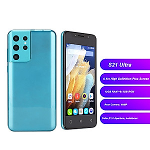 Unlocked Mobile Phone, S21 Ultra 6.1in HD Screen Smartphone, for Android 11 smartphone, 12GB 512GB Memory with Expansion to 128GB, Supports Long Battery Life/Fast Charging/Powerful Processor(Green)