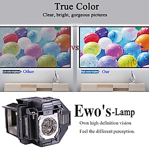 EWO'S LP97 Replacement Projector Lamp Bulb for ELPLP97 Epson Powerlite Home Cinema 2200 2250 1080 880 VS260 EX9230 EX9240 EX3280 EX5280 EX7280 X49 W49 982W E20 U50 V13H010L97 Projectors