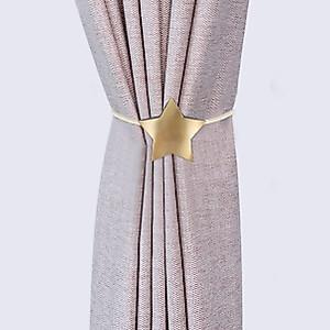 BESPORTBLE Star Curtain Magnetic Buckle Light House Decorations for Home Curtain Rods Holders Home Accessories Decor Sheer Drapes Star Curtains Curtain Tape Office European Style
