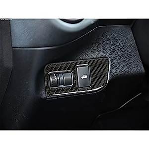 YAMUDA Compatible with Carbon Fiber Car Trunk Button Switch Sticker Decoration Interior Accessories for Subaru BRZ Toyota 86 2016 2017 2018 2019 2020 (Black)