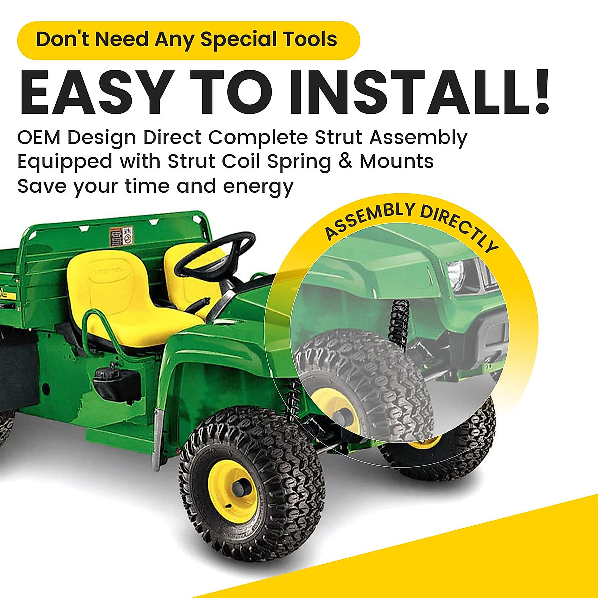 1 Pair AM130448 Front Shocks Absorber Fits John Deere Gator TX TH TS Diesel 4x2 6x4 Worksite