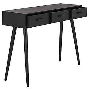Safavieh Home Albus Mid-Century Modern Black 3-drawer Console Table