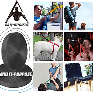 Nylon Webbing 1 Inch 1.5 Inch, Heavy Duty Nylon Webbing Strap 12 Yard, Durable Nylon Strapping for Indoor or Outdoor Gear, DIY Crafting, Repairing, (Black, 12 Yard)