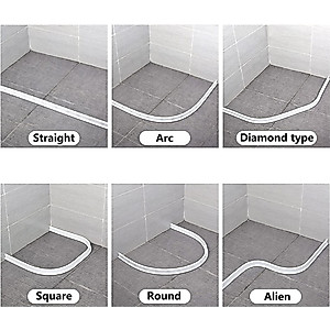 KFJZGZZ Shower Threshold Water Dam Collapsible Bath Shower Barrier,Dry and Wet Separation Water ​Barrier for Bathroom Kitchen Sink and Keeps Water Inside Threshold