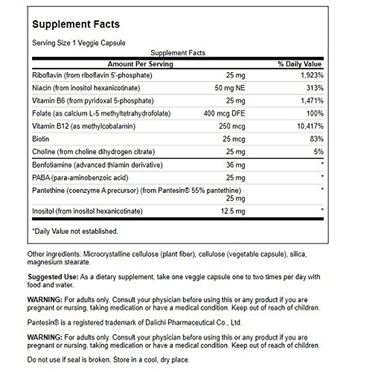 Swanson Activated Vitamin B-Complex High Bioavailability 60 Veg Capsules