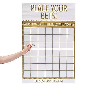 Fun Express Place Your Bets Baby Born Date - Baby Shower Game