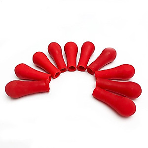 20pcs Latex Rubber Cap Red Latex Rubber Dropper Head Cap Ball Pipette Dropper Rubber Bulb for Glass Pipette Laboratory Supplies Accessories