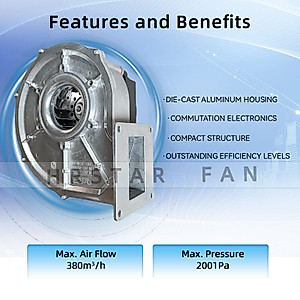 HRSTAR Original New Authentic Fan G1G170-AB31-51 M1G074-CF 410W EC Brushless Speed Regulating Gas Boiler Cooling Fans