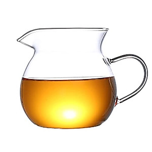 Glass Gong Dao Bei, Milk Pitcher/Cha Hai For Chinese Gong Kung Fu Tea Fairness Cup Sharing Pitcher G-D-B1(8.1 oz / 240 ml)