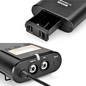 Comica CVM-WM100H Wireless Handheld Microphone with UHF 48 Channels, 328 ft Wireless Range,Real time Monitor, LCD Display, Wireless Microphone for Camera, Camcorder, iPhone, Samsung and More