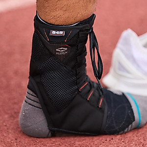Shock Doctor 849 Ultra Gel Lace Up Ankle Support, X-Large, Black