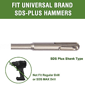 HLOFIZI 3/16" x 8" Concrete Drill Bit 3/16 in. SDS Plus Hammer Drill Bit, Masonry Drill Bits for Block Wall, Brick, Stone, 6 Pack