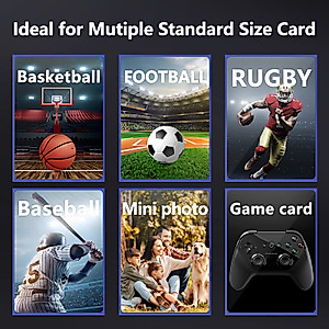 500 Counts Card Sleeves, Matte Card Sleeves Deck Card Protectors, Trading Card Sleeves Fit for MTG, Baseball Cards, Sports Cards, Game Cards (Matte Blue)