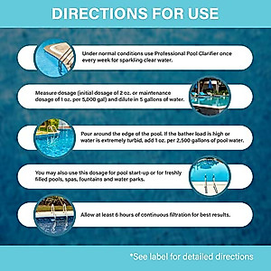 Pool Clarifier Liquid for Fast Acting Cloudy Water Treatment, Swimming Pool Water Clarifier Pool Owners Love, Use Our Clarifier to Keep Your Pool Clear | AquaDoc 32oz