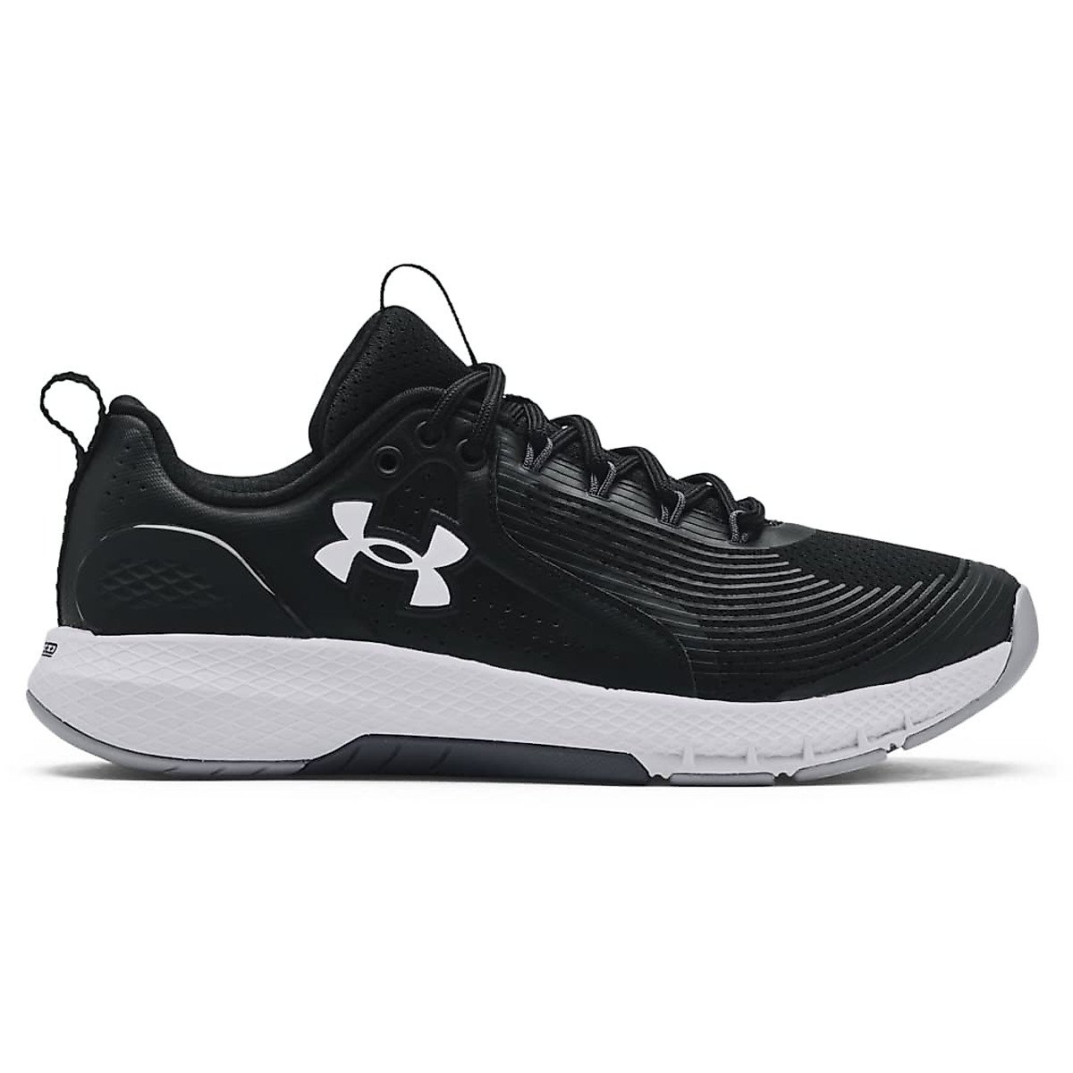 Under Armour Men's Charged Commit Tr 3, Black (001)/White, 10.5 M US