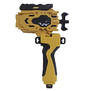 Speder Bey Gyro Blades Launcher and Grip, Light Sparking Battling Burst String Launcher Gyro Left&Right LR Spin Top Compatible with All Bey Burst Series Battling (Gold)